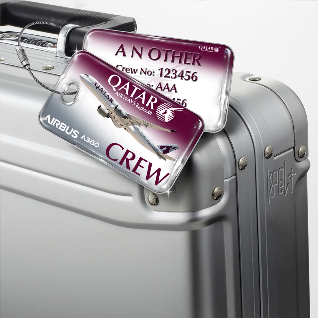 Qatar Airways A350 Crew Luggage Tag - Etsy