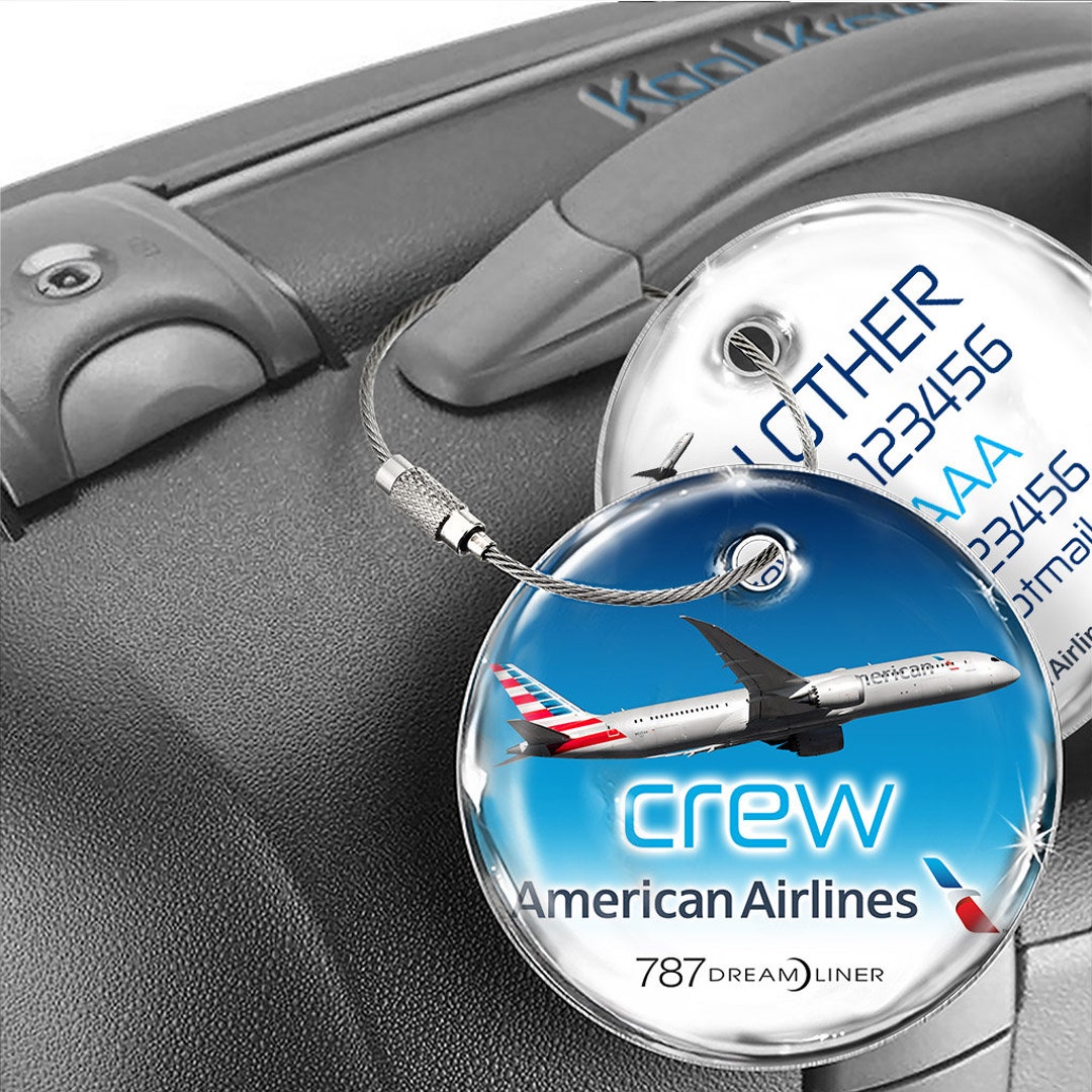 American Airlines B787 Dreamliner Crew Luggage Tag - Etsy