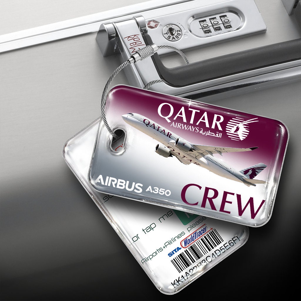 Qatar Airways A350 Crew Luggage Tag - Etsy