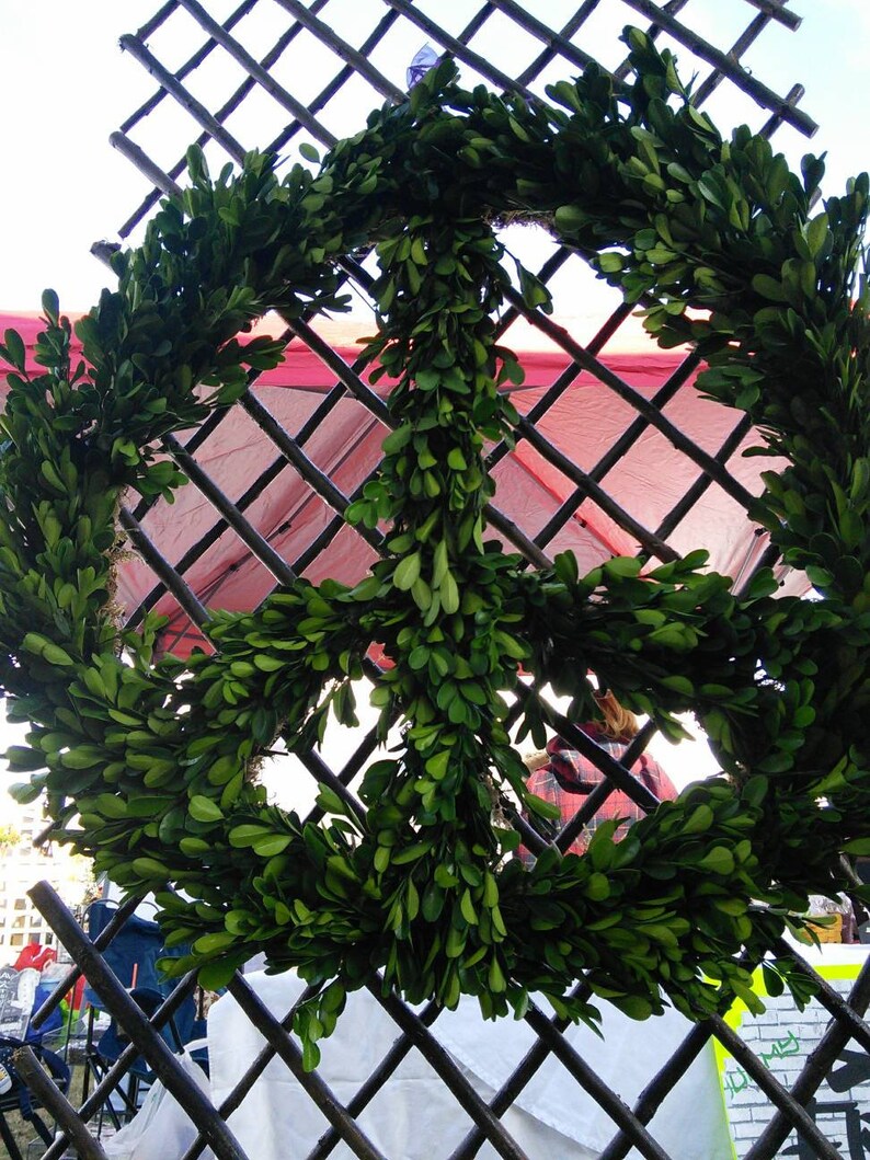 FRESH Boxwood Peace Sign Wreath (18"core) + Other Sizes & Shapes - Etsy