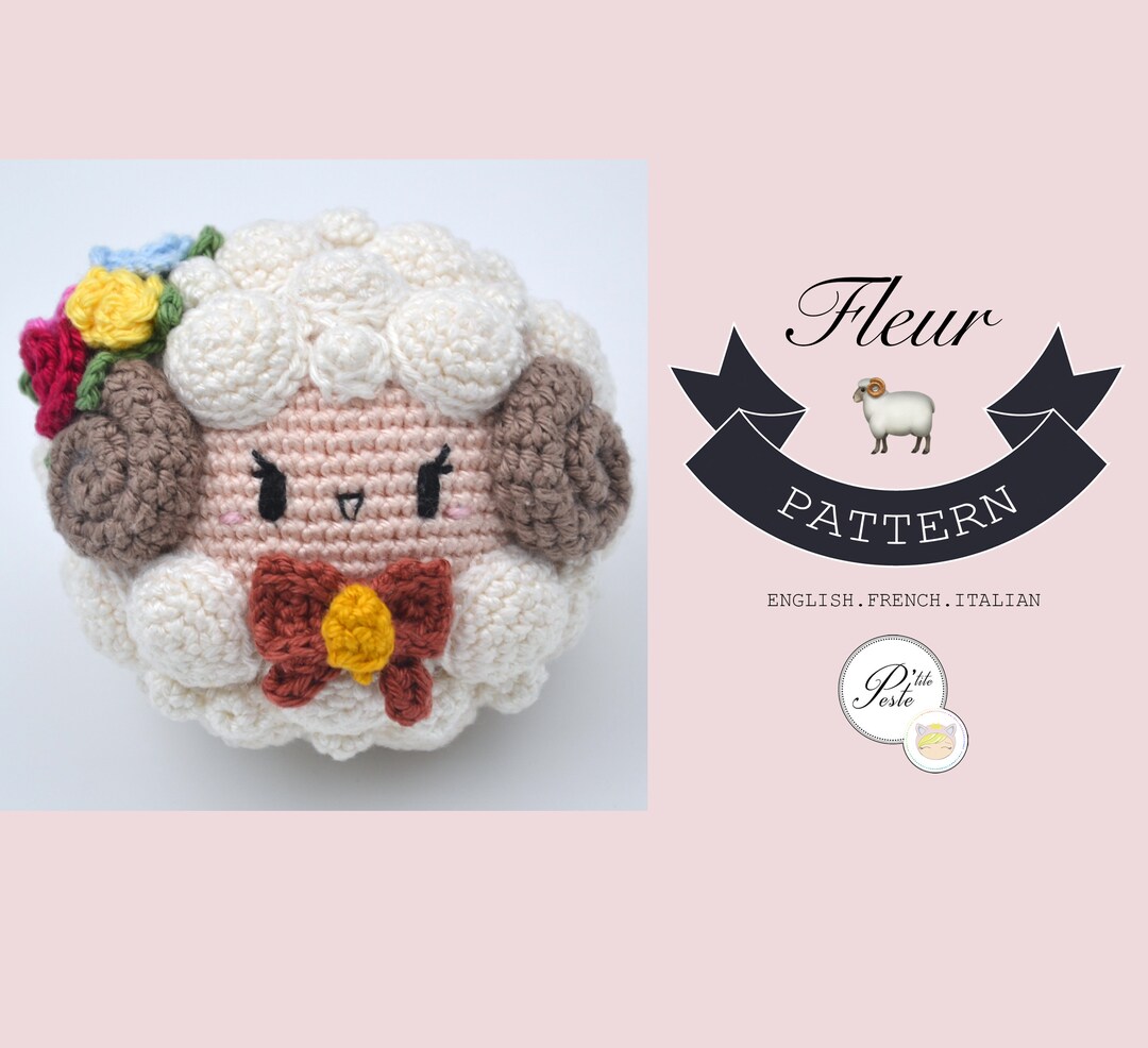 Crochet Pattern FLEUR Sheep Ram Amigurumi Child - Etsy