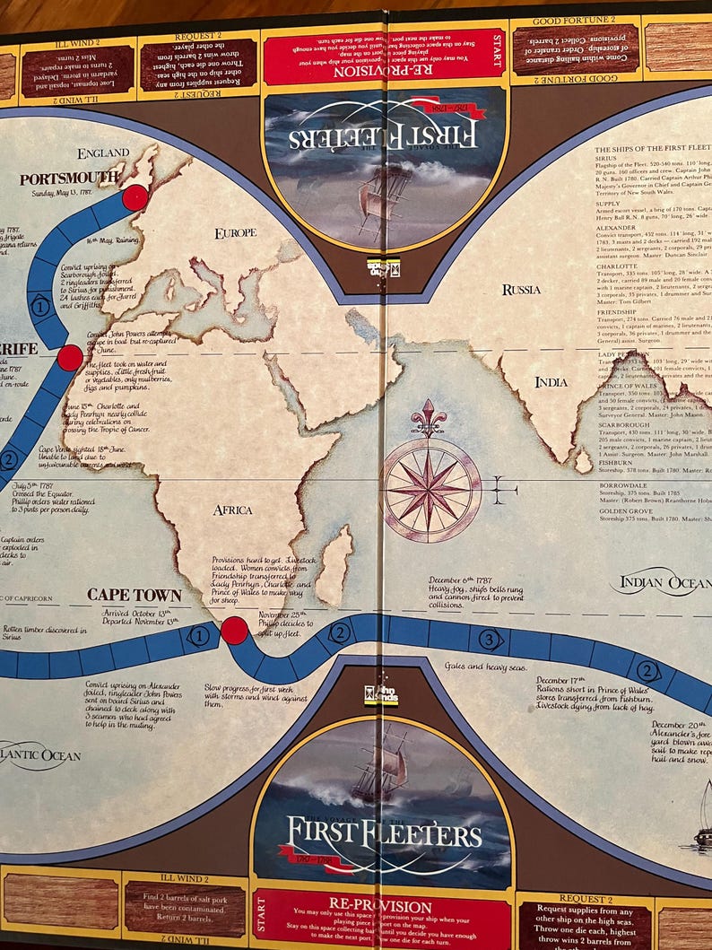 Vintage First Fleet Board Game: 1986 John Sands Australian Historical ...