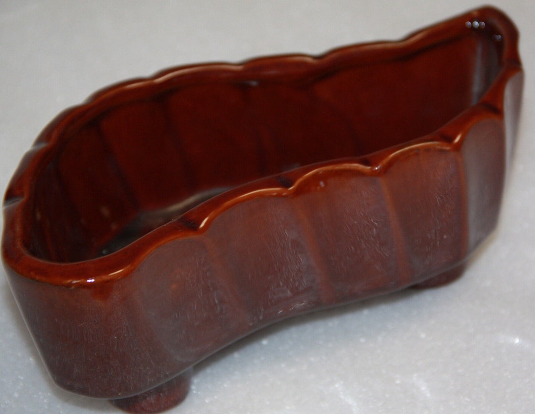 Vase with pin frog insert glazed pottery vase with frog suit bonsai or ...