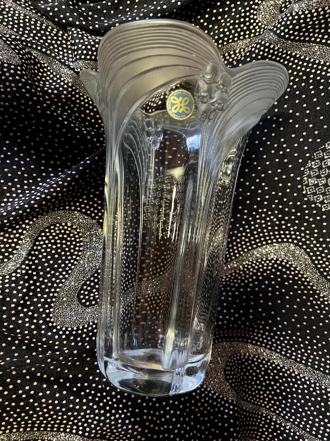 Hoya Corporation Made in Japan Vase Frosted Collectible Glass Lilly of ...