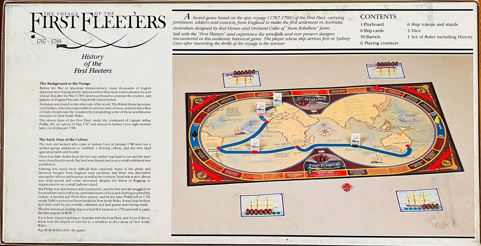 Vintage First Fleet Board Game: 1986 John Sands Australian Historical ...