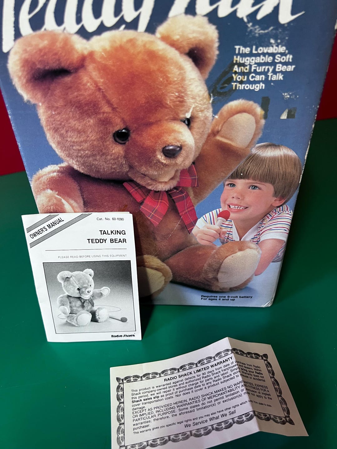 Vintage Radio Shack Teddy Talk Bear With Microphone - Original Box ...