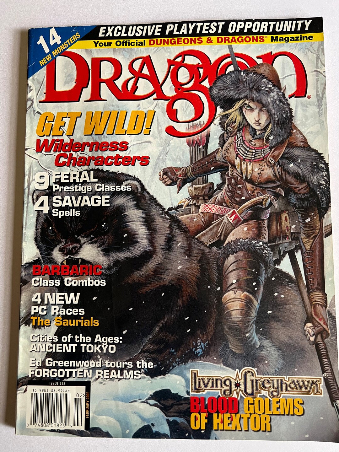 Vintage Dragon Magazine #292 - Feb 2002 - Wilderness Issue - Etsy