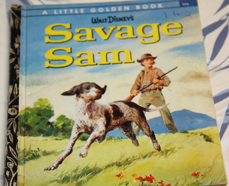 Walt Disneys Savage Sam vintage Little Golden Book Un petit livre dor ...