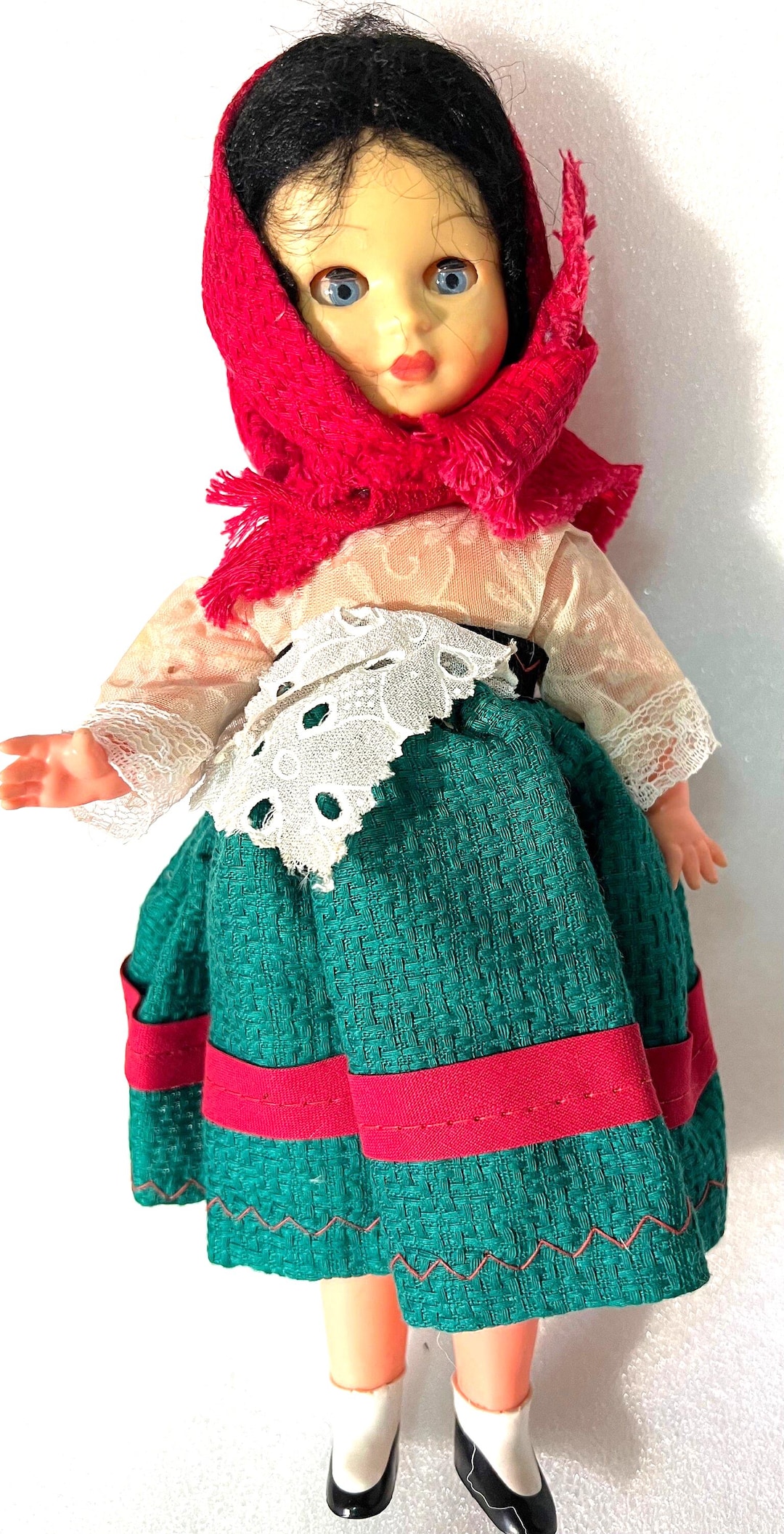 Vintage Italian Doll: Collectible Mid-century National Doll (23 Cm) - Etsy