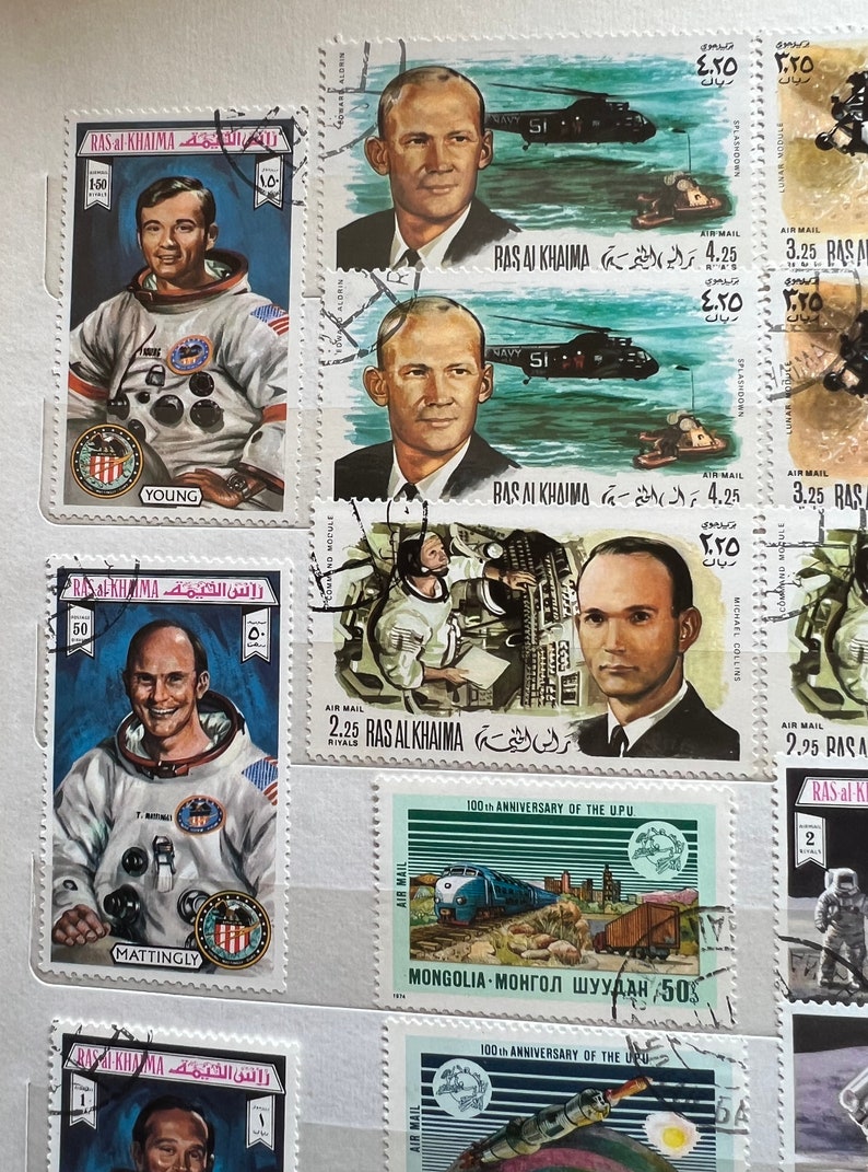 Stamp Collection 13 Postage Stamps Space Astronauts Apollo - Etsy