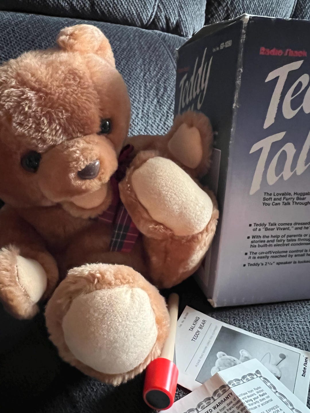 Talking Teddy Vintage Bear Radio Shack Teddy Talk Vintage Bear Battery ...
