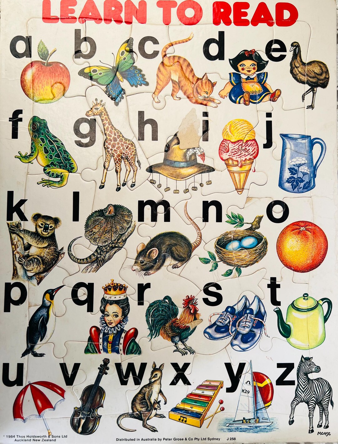 Tray Puzzle Alphabet Learning Learn and Read Preschool Teaching Puzzle ...