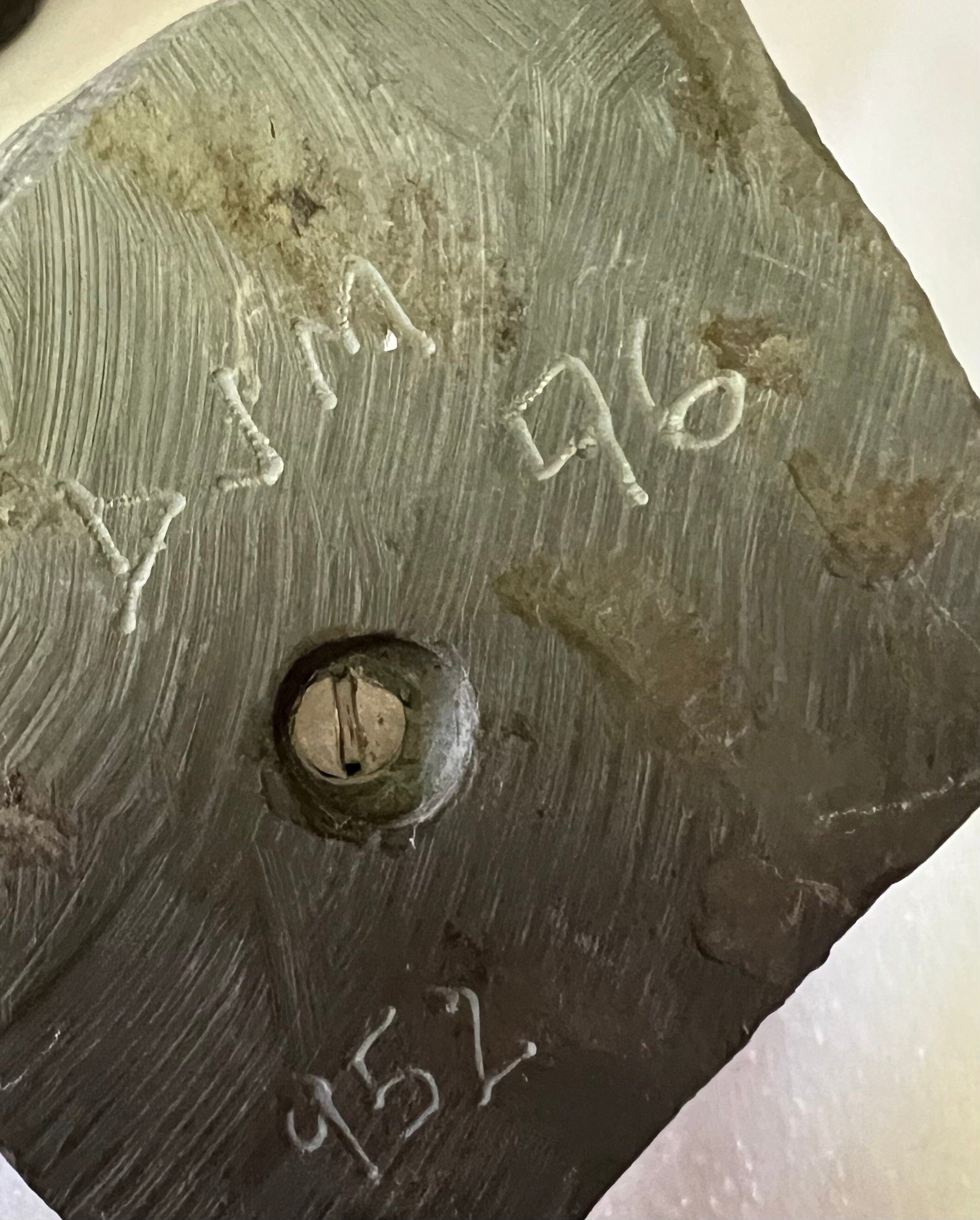 Collectible Cat Standing Cat Statue Wood Cat Signed Under Base 952 DJM ...