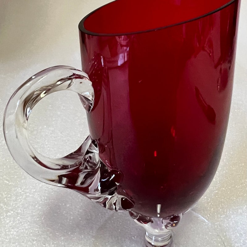Red Art Glass - Etsy