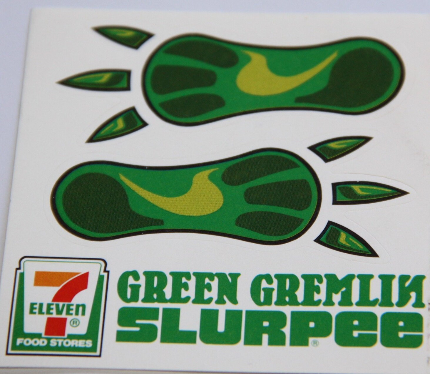 Green Gremlin Feet 7 Eleven Frozen Drink Slurpee Promotional Sticker ...