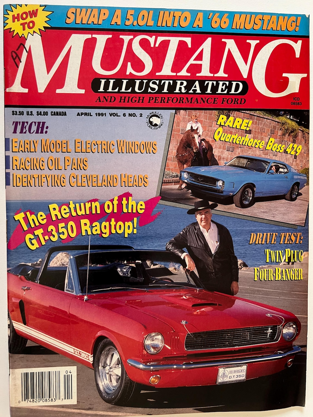 Vintage Mustang Magazine Mustang Illustrated April 1991 Vol 6 No 2 ...