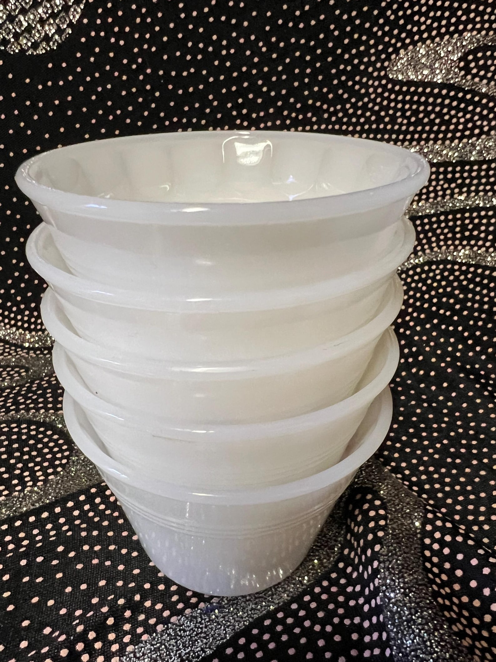 Termocrisa Milk Glass Bowls Set of 5 Glass Bowls Custard Bowls Jelly ...