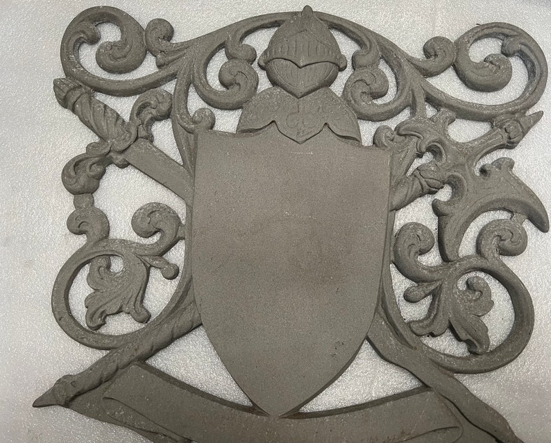 Medieval Plaque Coat of Arms Swords Knight Jousting Larger Heavy Metal ...