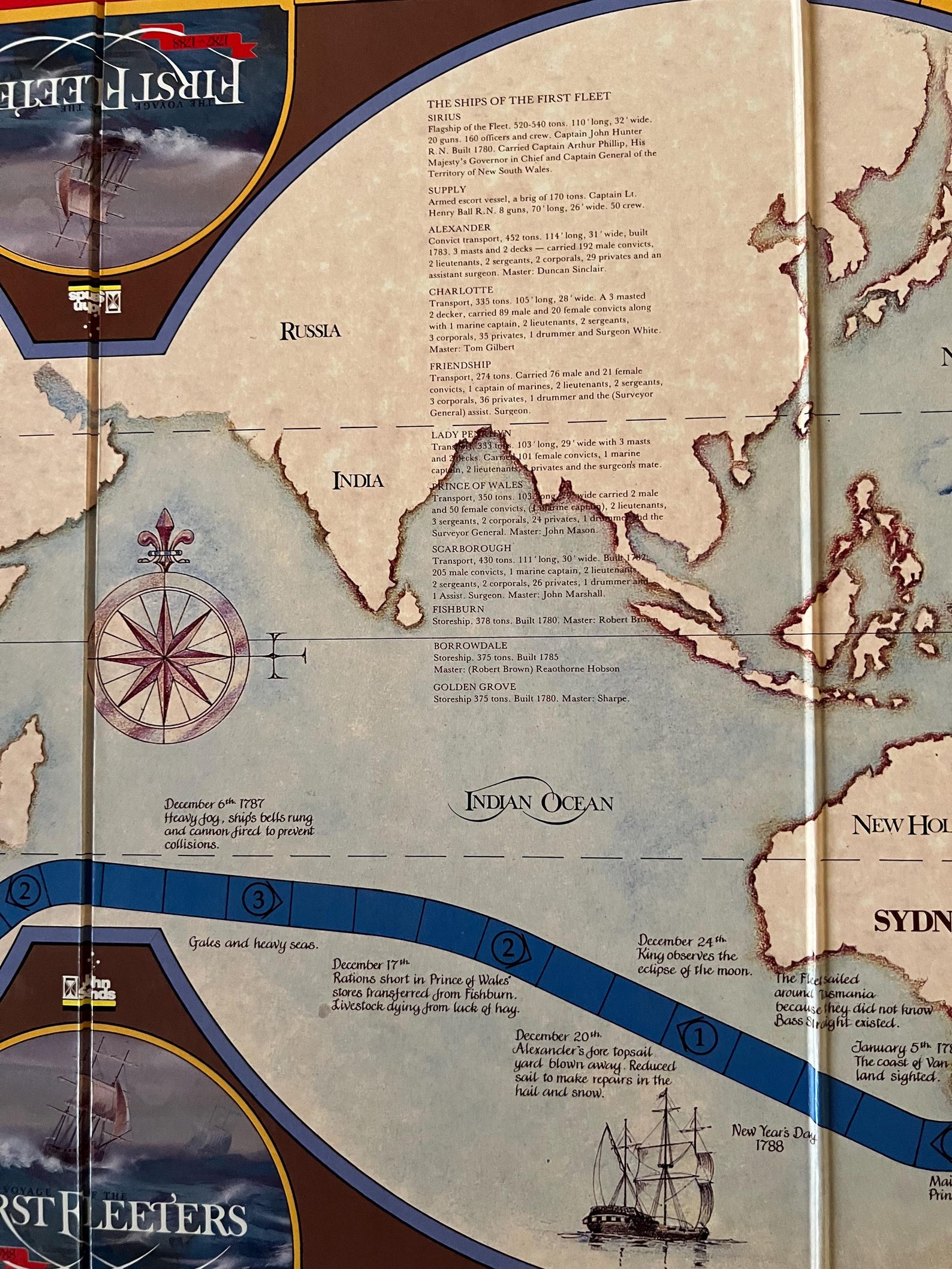 Vintage First Fleet Board Game: 1986 John Sands Australian Historical ...