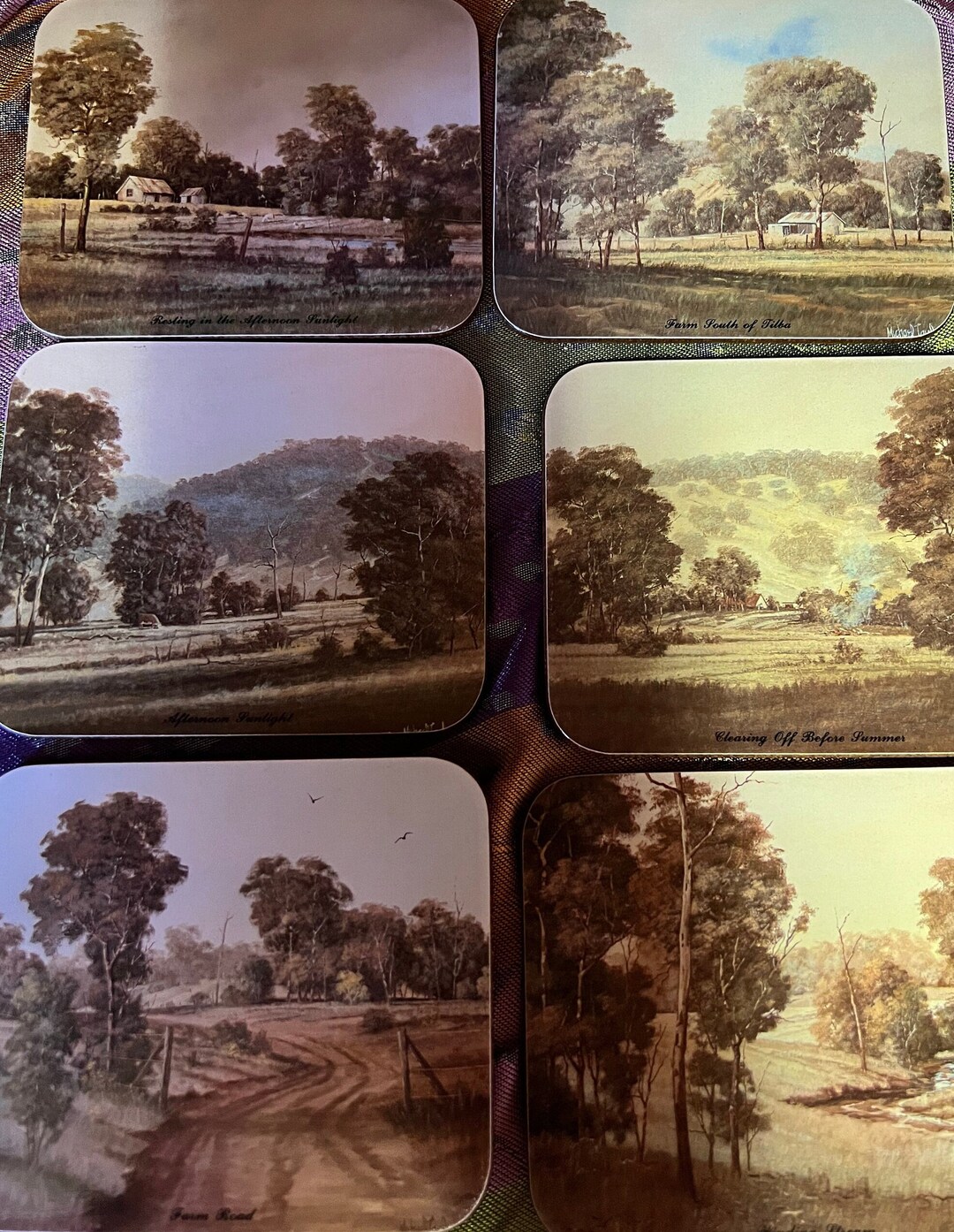 Drink Coasters Set by Jason Set of 6 Australian Paintings Outback ...