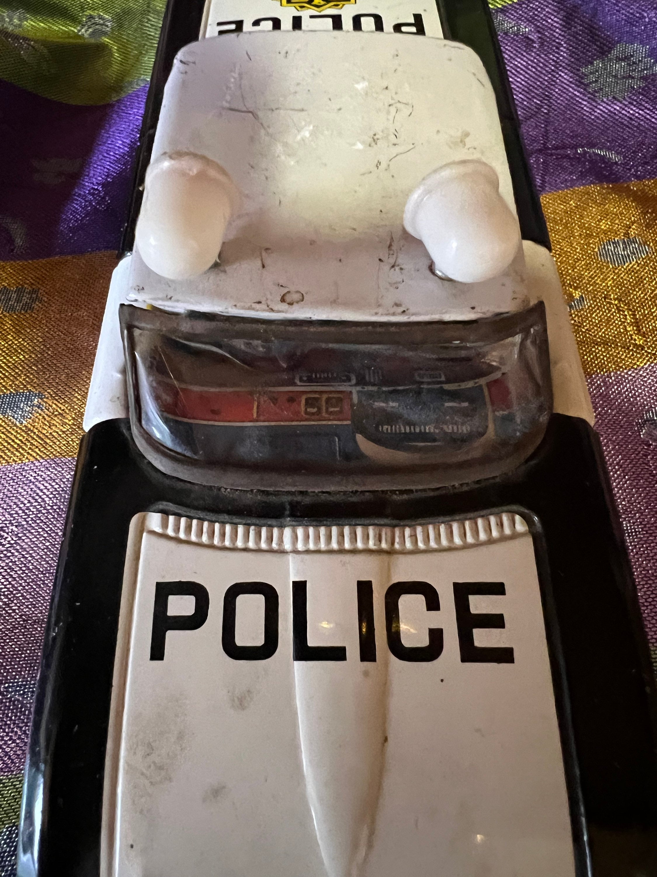 Vintage Tin Toy Police Car Tin Car Police Department P D Police Car ...