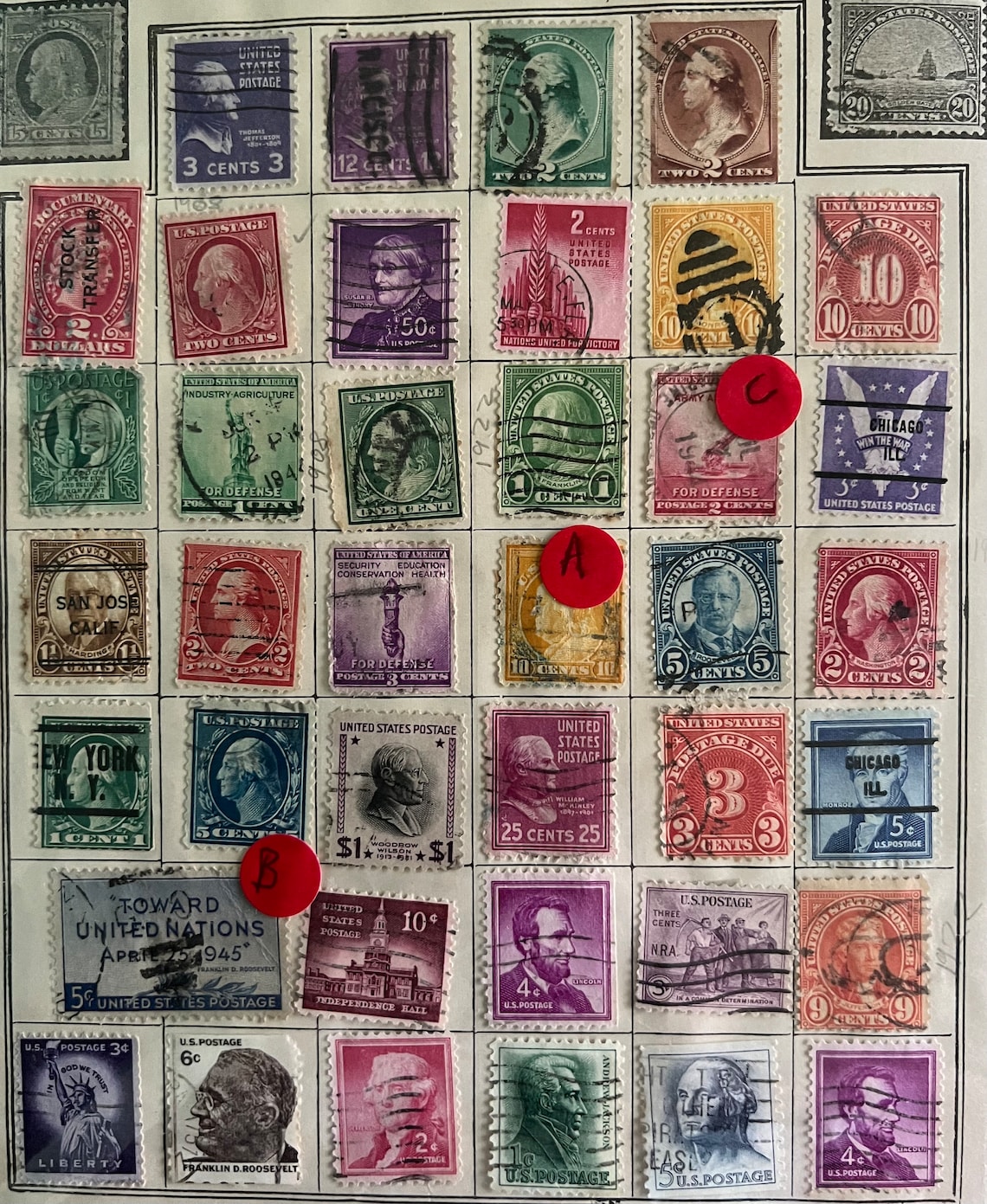 Early Stamps United States of America From 1882 Onwards Early American ...