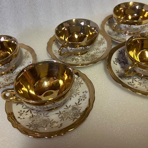 Gold Tea Cups - Etsy