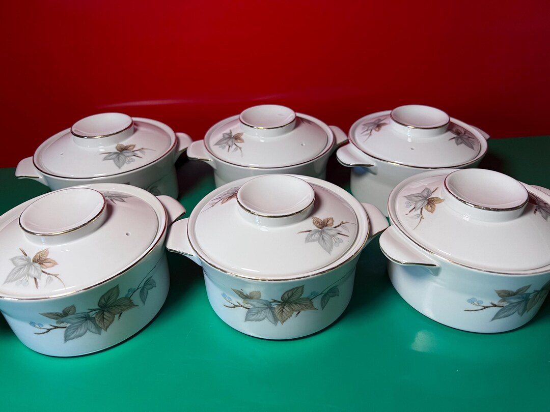 Vintage Lotus China Casserole Set, 1960s Japanese Ceramic Bowls With ...