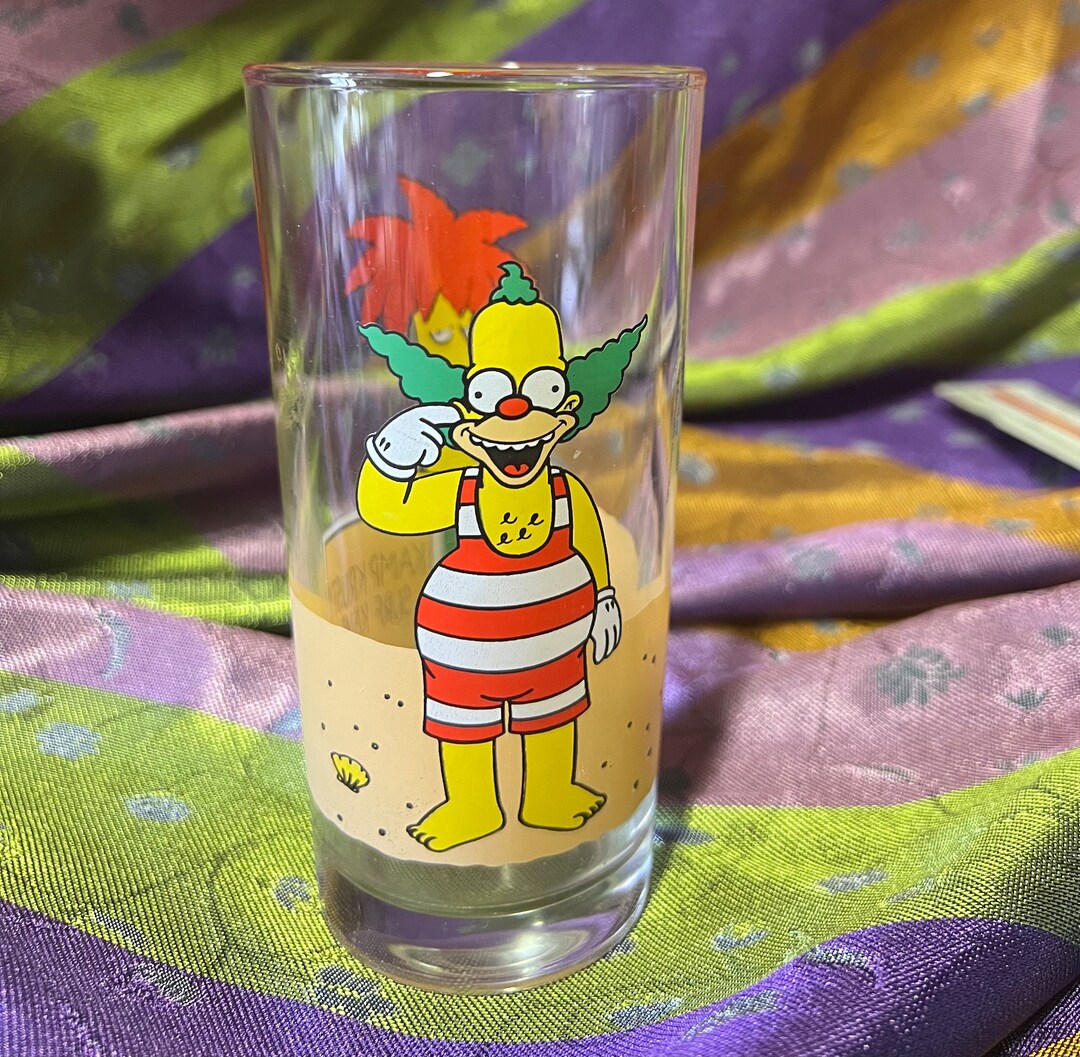 The Simpsons 1998 Collectible Glass Kamp Crusty 20th Century Fox ...
