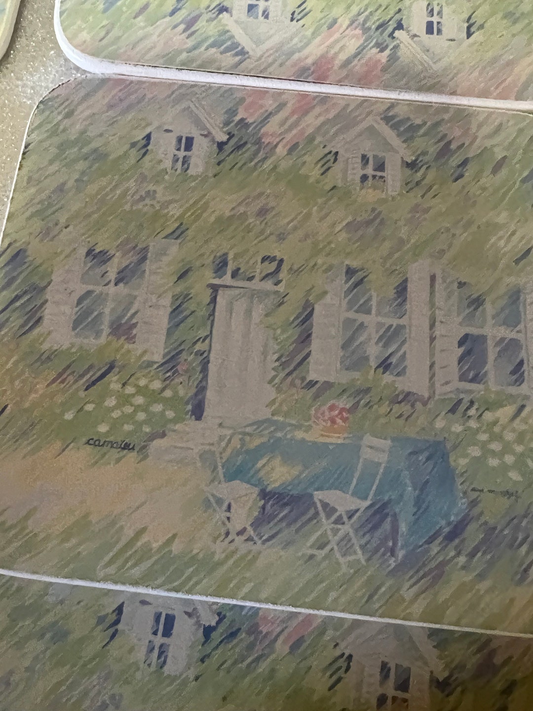 Set of 6 Coasters Creations Alpac France Drink Coasters Soft Garden ...