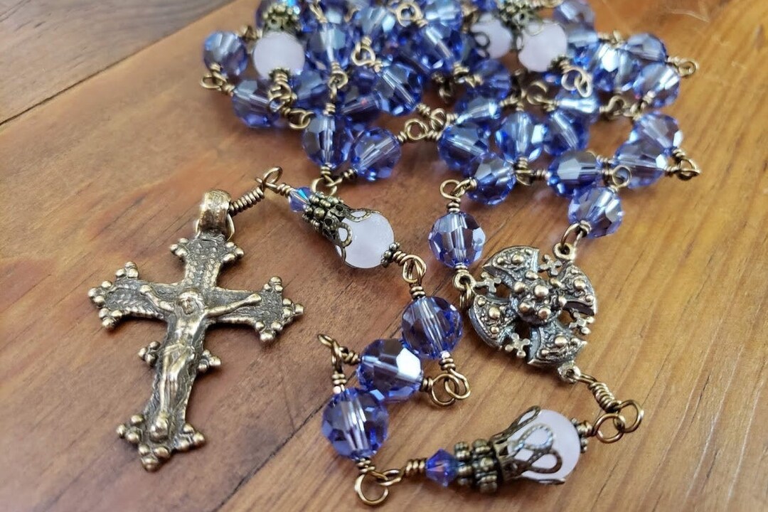 Catholic Heirloom Rosary, Coptic Crucifix With a Coptic Jerusalem Cross ...