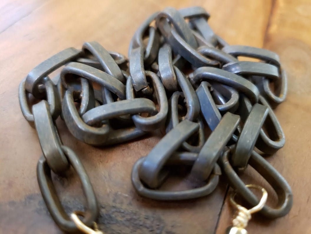 St Benedict Two-tone Medallion Paper Clip Catholic Necklace, Large ...