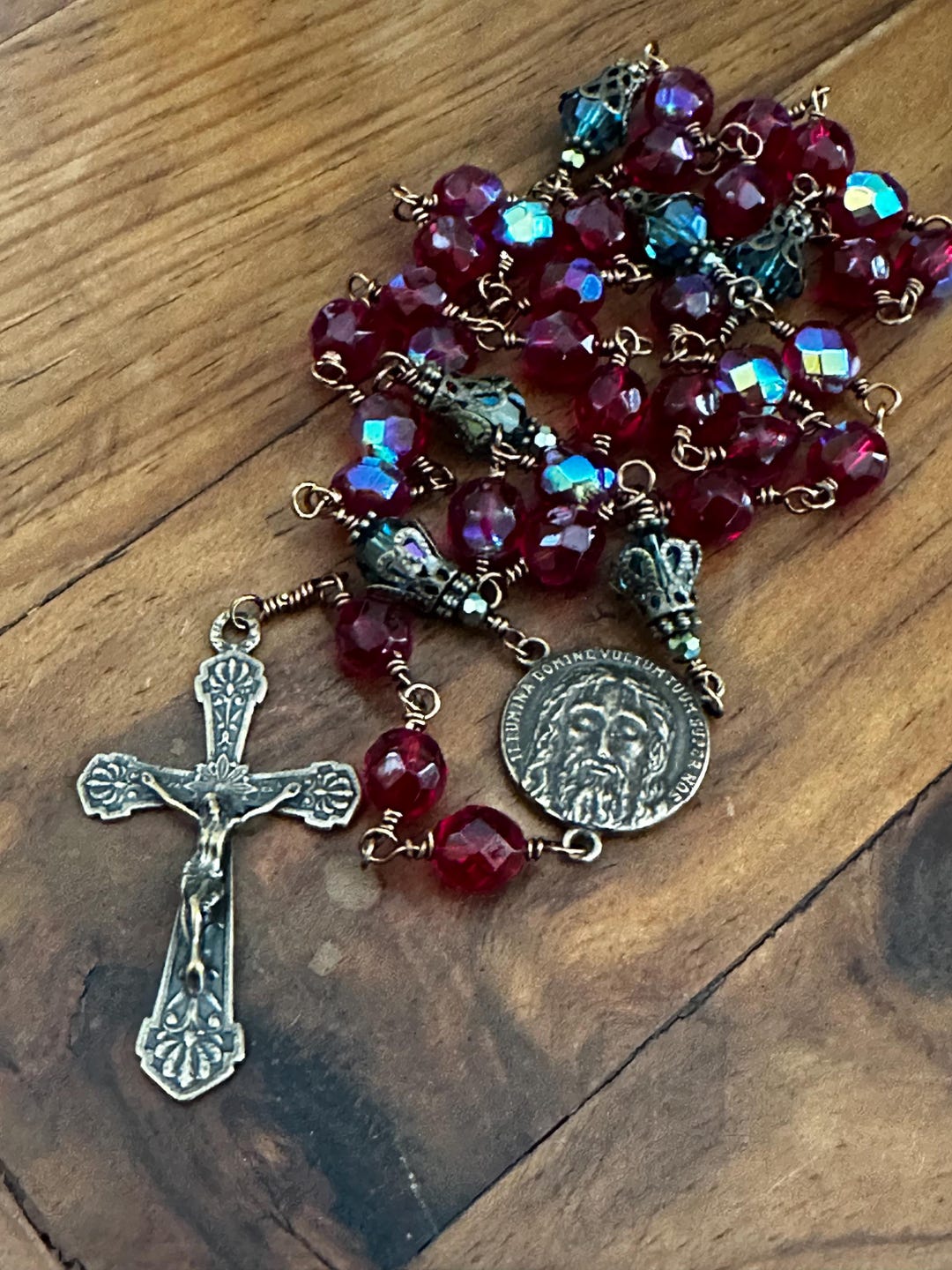 Catholic - Chaplet of the Holy Face of Jesus Chaplet, Wire Wrapped ...