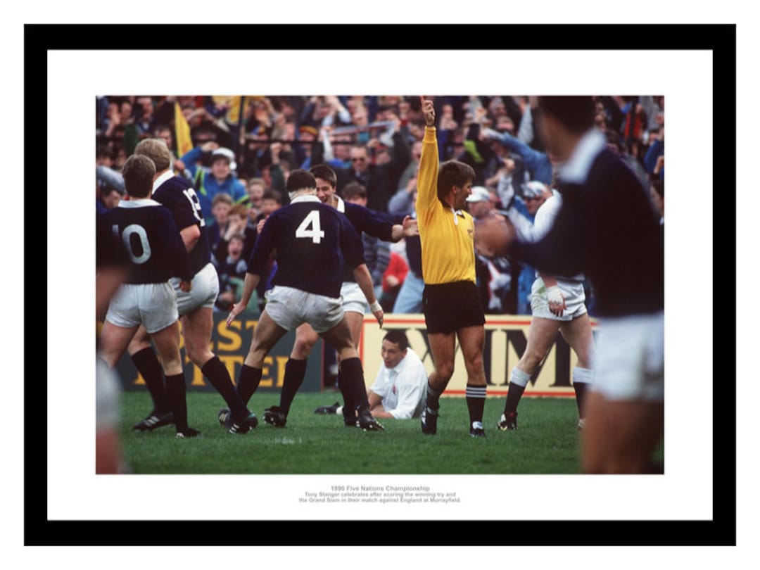 Scotland Rugby 1990 Five Nations Grand Slam Winning Try Photo ...