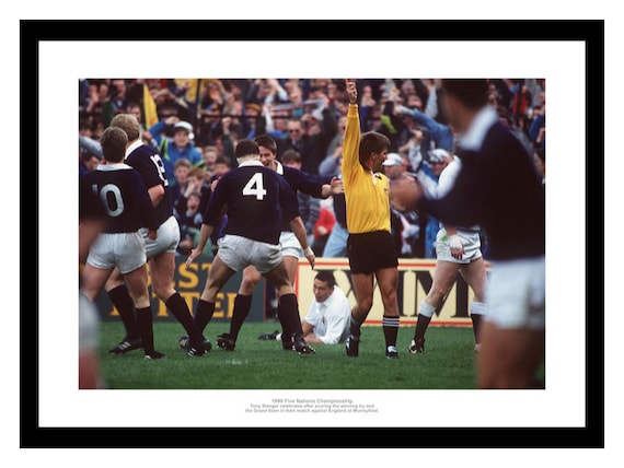 Scotland Rugby 1990 Five Nations Grand Slam Winning Try Photo | Etsy