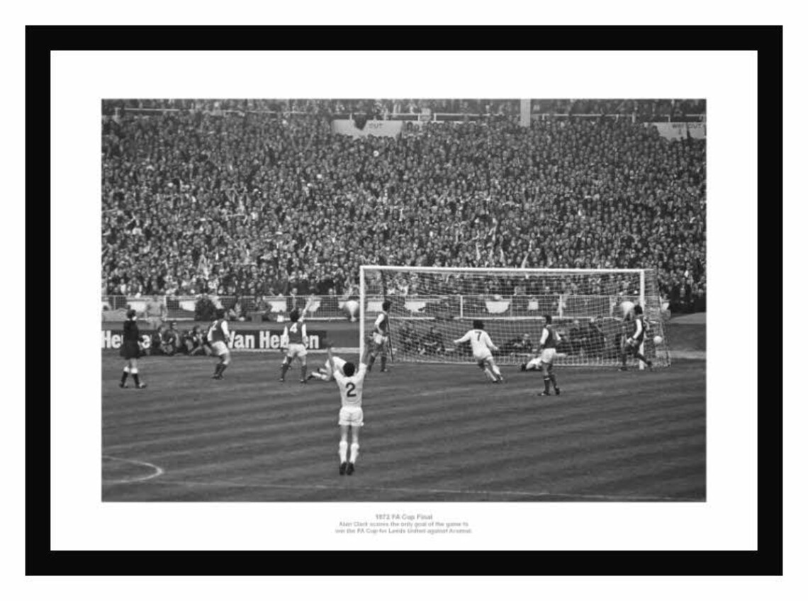 Leeds United 1972 FA Cup Final Alan Clarke Goal Photo | Etsy