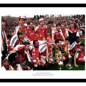 Arsenal 1991 League Champions Team Photo Memorabilia | Etsy