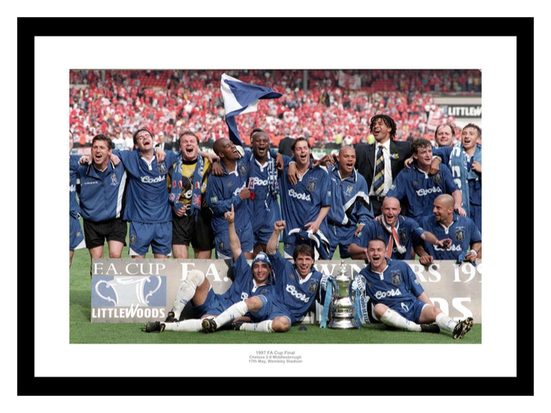 Chelsea FC 1997 FA Cup Final Team Celebrations Photo Memorabilia - Etsy UK
