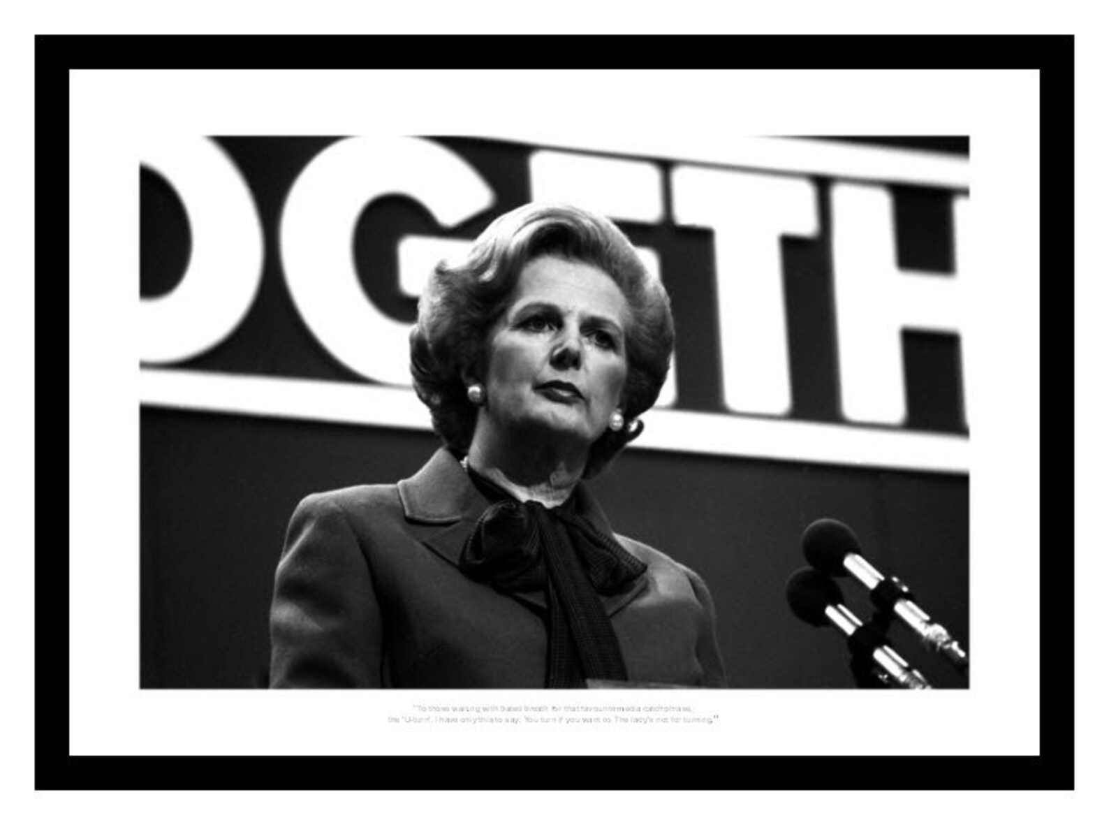 Margaret Thatcher 'the Lady is Not for Turning' 1980 | Etsy