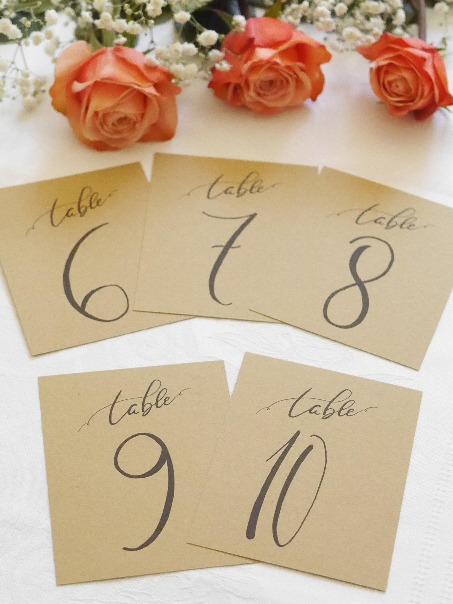 Wedding Table Number Calligraphy Table Number for Wedding - Etsy