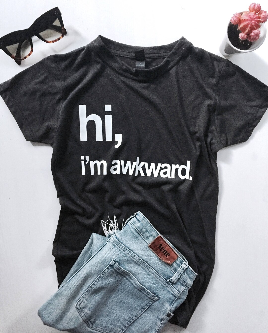 Hi I'm Awkward T-shirt - Etsy