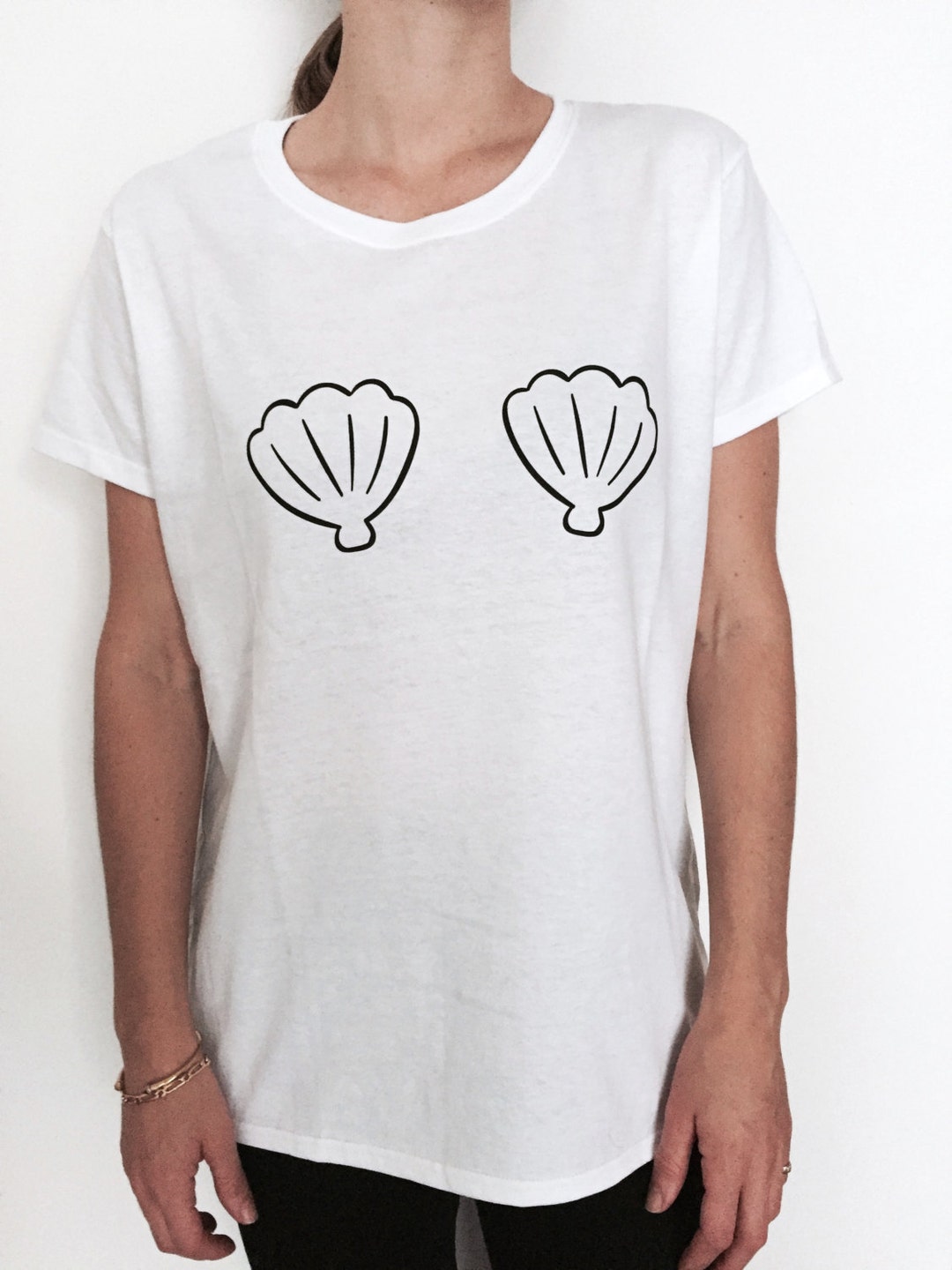 Mermaid Shell Tshirt White Fashion Funny Slogan Womens Girls - Etsy