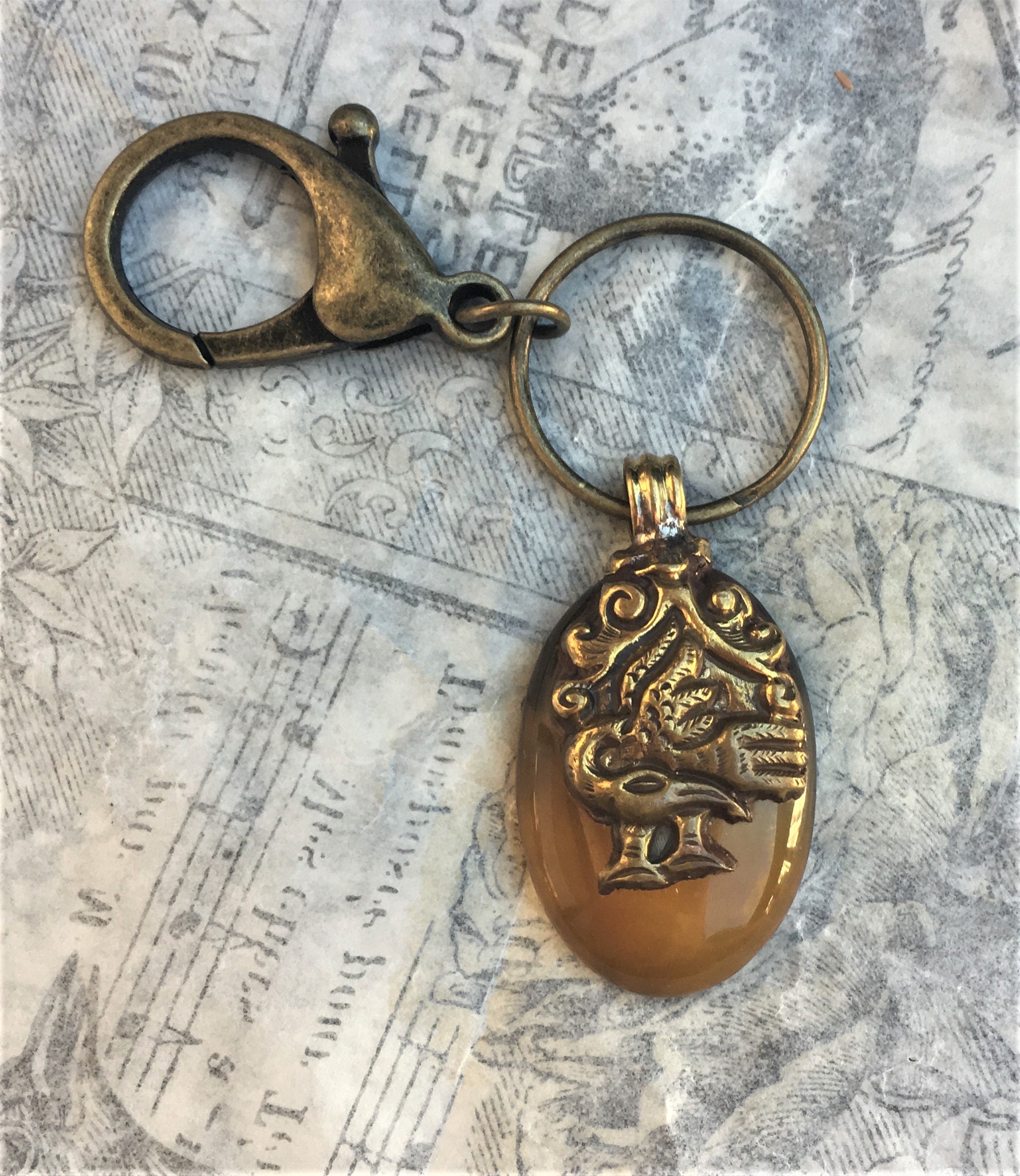 Boho Key Chain, Tribal Key Chain, Tibetan Key Chain, Unique Key Chain ...