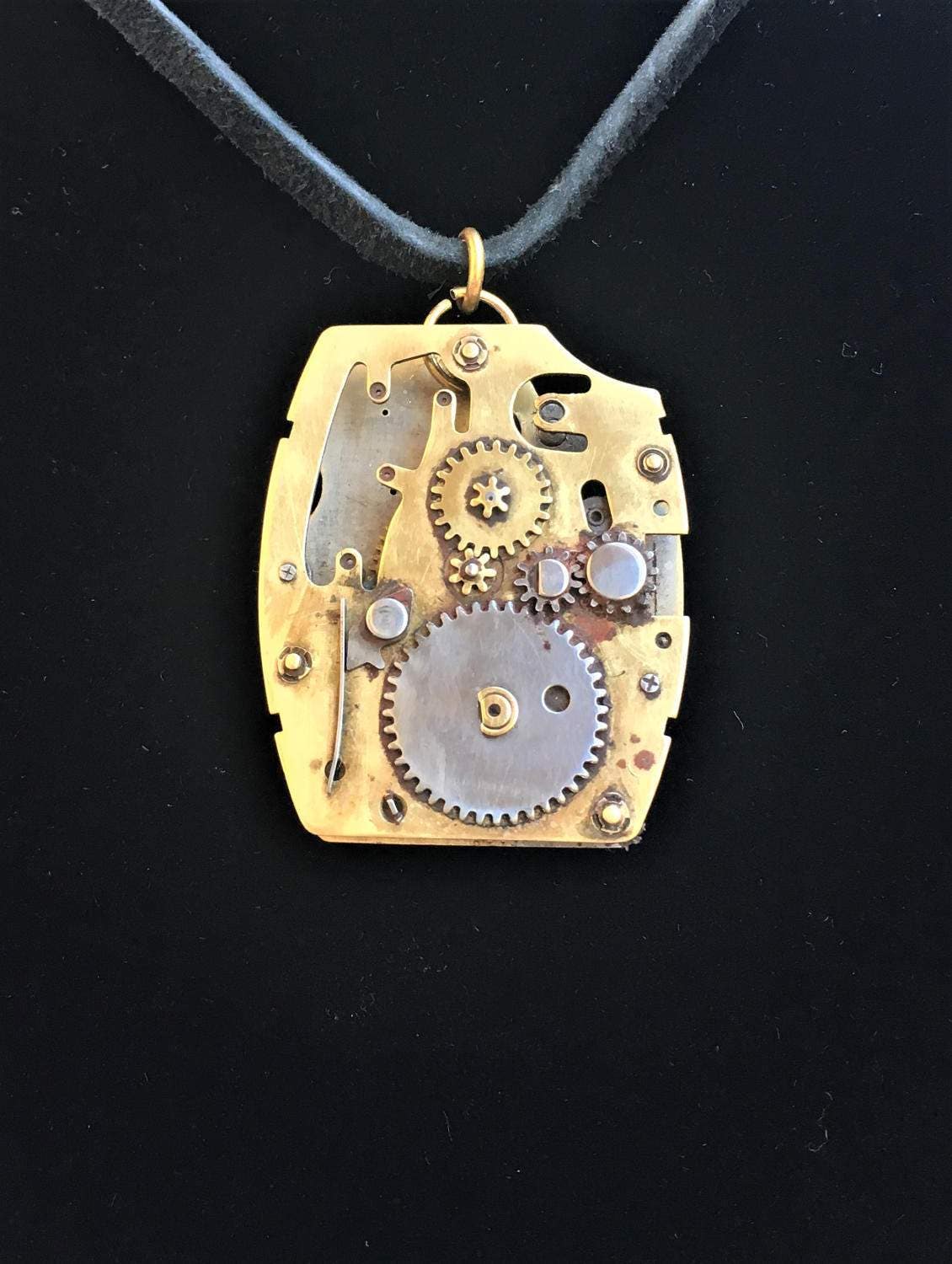 Men's Steampunk Gold Necklace Steampunk Cosplay Necklace - Etsy