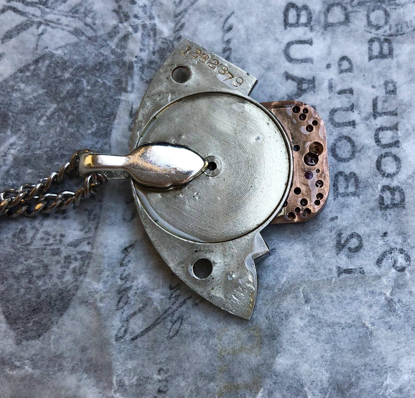 Men's Steampunk Silver Necklace, Steampunk Lovers, Silver and Rose Gold ...