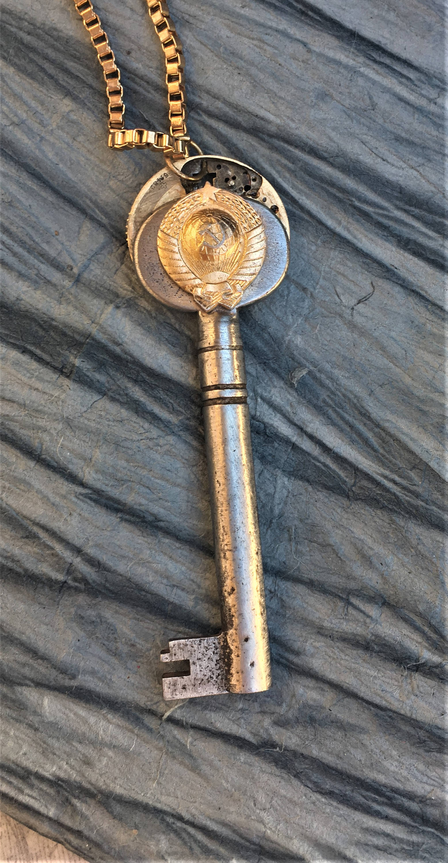 Men's Steampunk Skeleton Key Necklace, Key Watch Necklace, Men's ...
