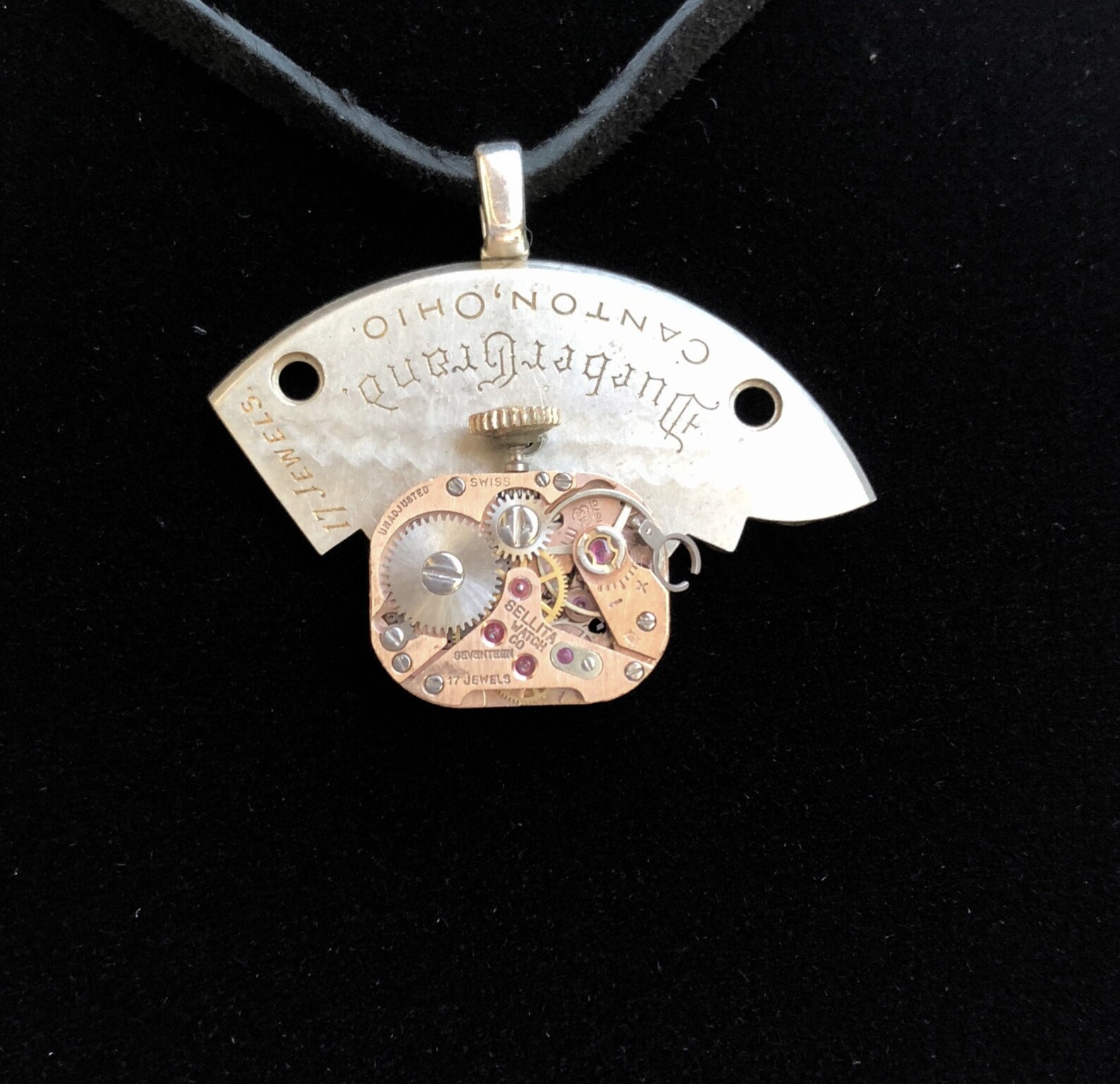 Men's Steampunk Silver Necklace, Steampunk Lovers, Silver and Rose Gold ...