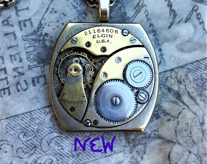 Elgin Steampunk Men's Necklace Steampunk Cosplay Techno - Etsy