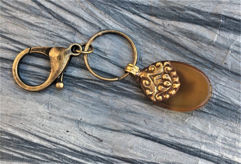 Boho Key Chain, Tribal Key Chain, Tibetan Key Chain, Unique Key Chain ...