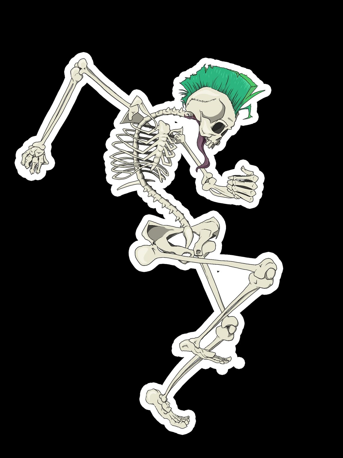 Dancing Skelly #5 Sticker - Etsy